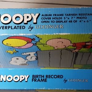 Godinger | Other | Snoopy Birth Record Frame Photo Album Set | Poshmark